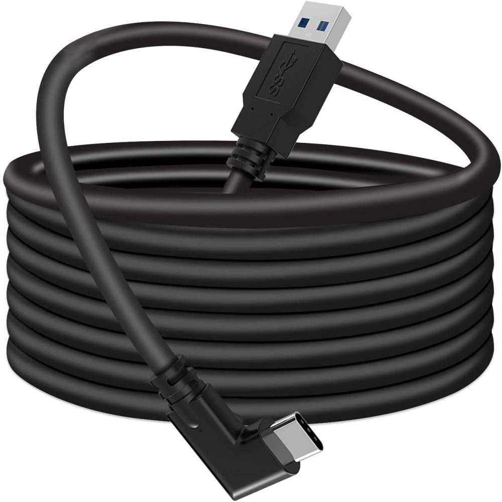 Cablu date cu transfer rapid, USB 3.2, Type C lungime 5 metri, Negru ...
