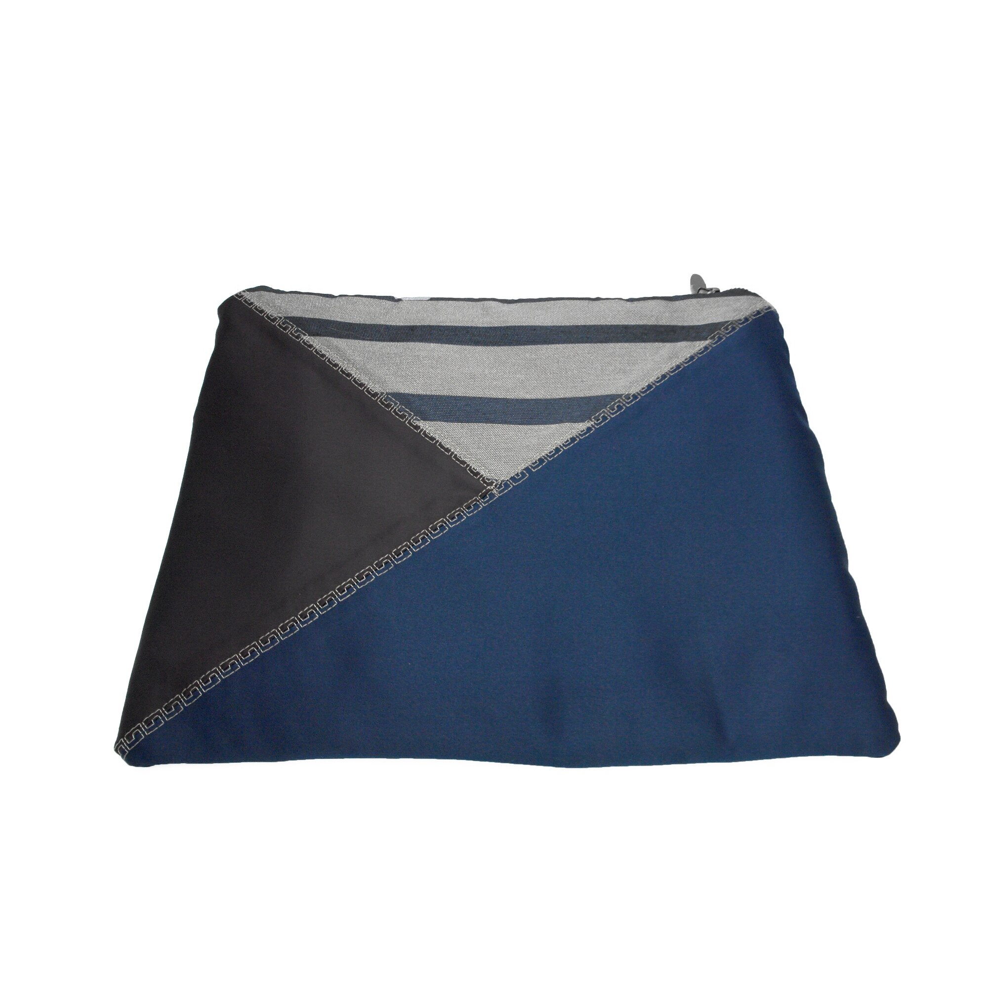 Geanta plic, lucrata manual, material textil, Triunghiuri_006 - eMAG.ro