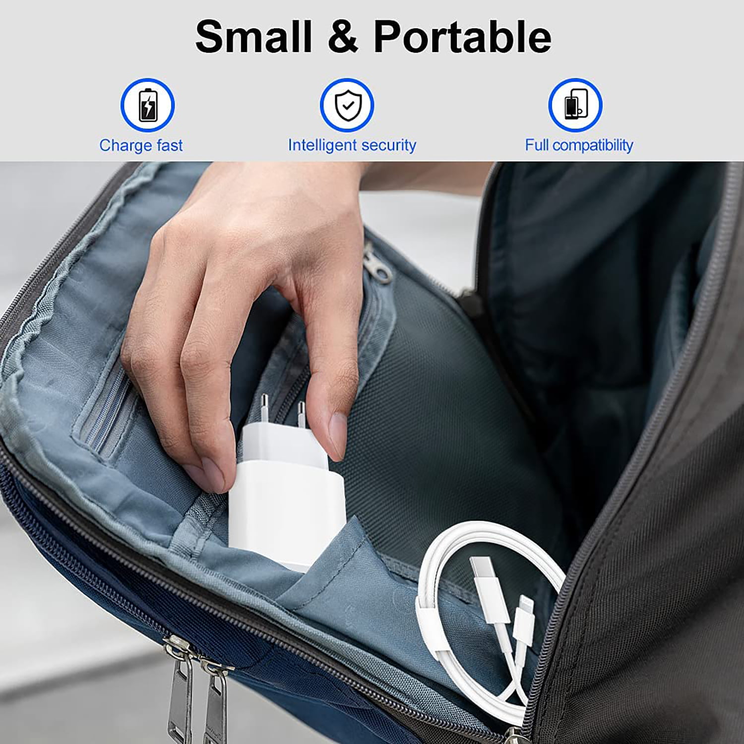 Incarcator Fast Charge 20W, Compatibil iPhone 12 / 12 Pro / 12 Pro MAX ...