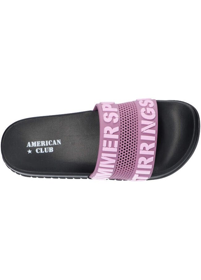 Slapi dama, AMERICAN CLUB, Cauciuc, Negru/Violet, 40EU - eMAG.ro