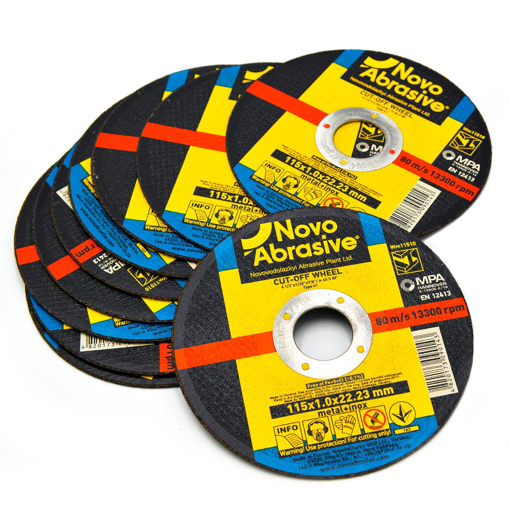 NovoAbrasive PROFI Disc de taiere pentru metal 41 115 x 1,0 x 22,23 mm, pachet de 100 buc. - eMAG.ro