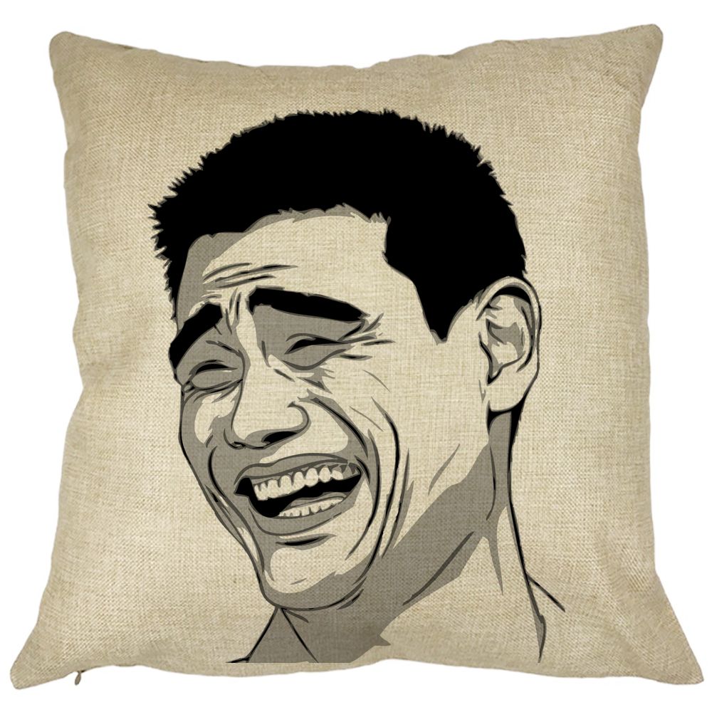 Персонализирана възглавница, модел Meme, 40x40 см, подвижна калъфка ...