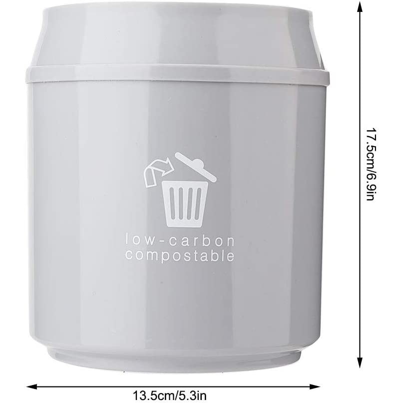 Mini cos de gunoi, PP, Diametru 14.5 cm, Gri - eMAG.ro