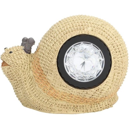 Decoratiune gradina solara, Rasina/ABS/PVC, Forma melc, 150 x 95 mm ...