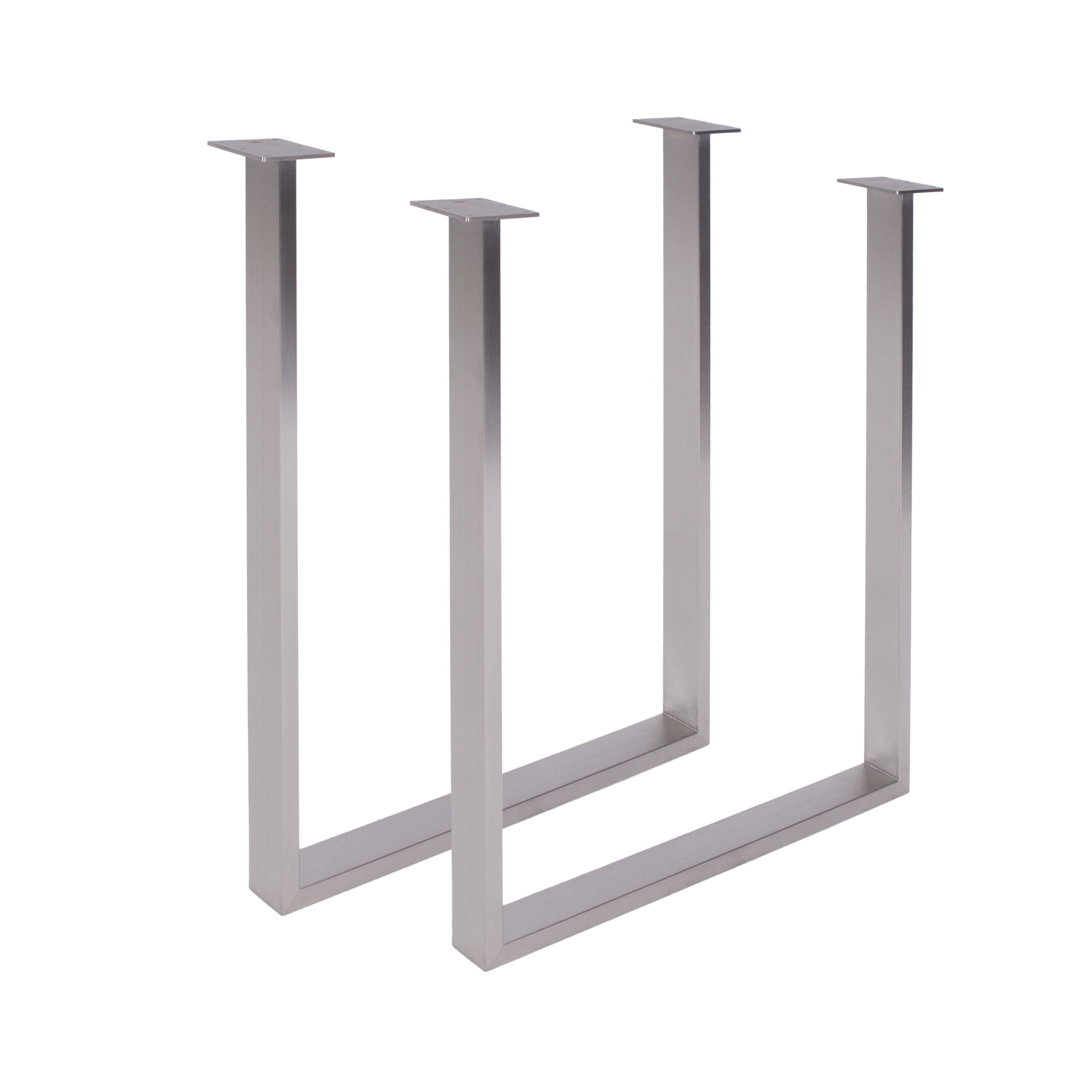 Set 2 picioare tip U, 60x20mm, inox inoxidabil, 4 picioruse de nivelare ...