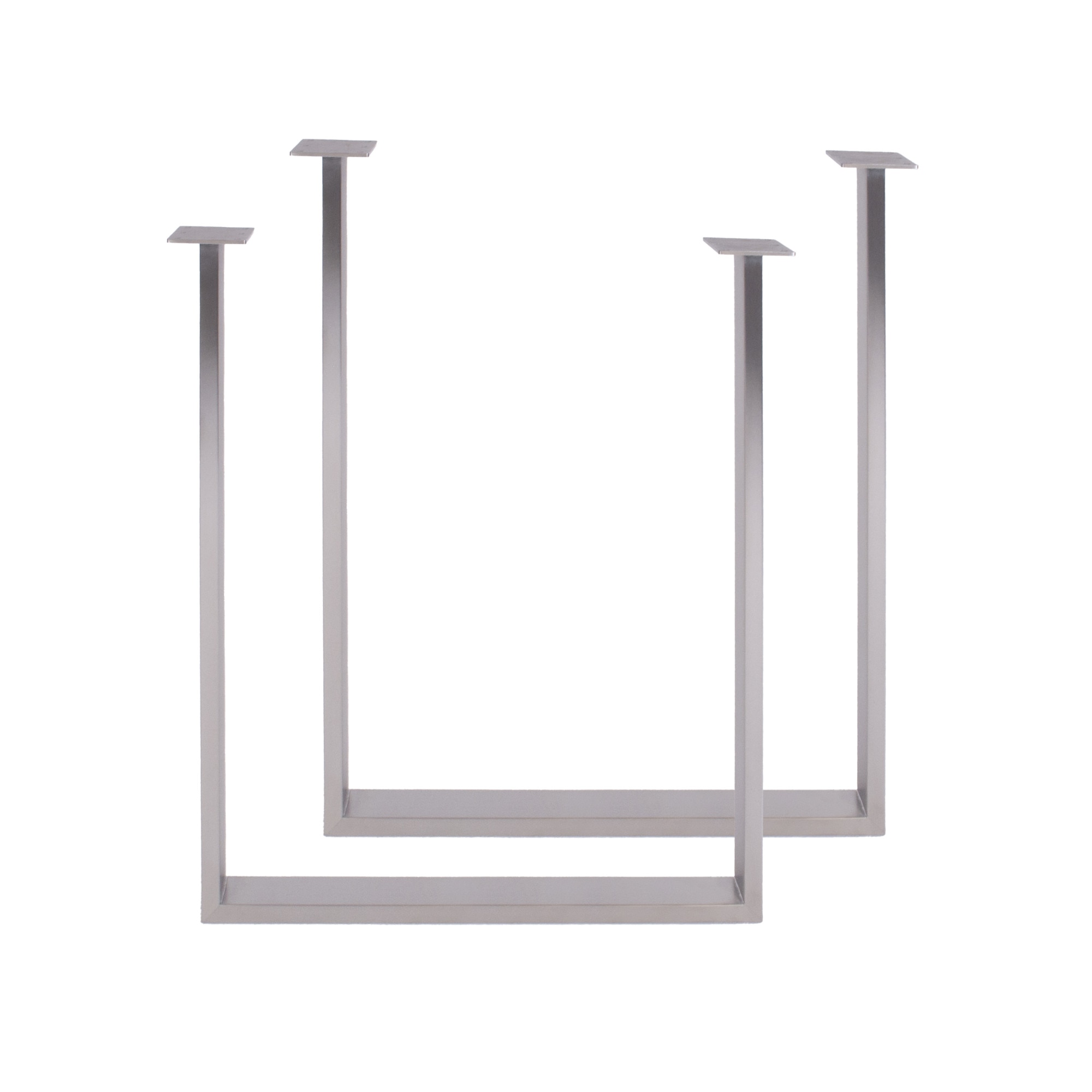 Set 2 picioare tip U, 60x20mm, inox inoxidabil, 4 picioruse de nivelare ...
