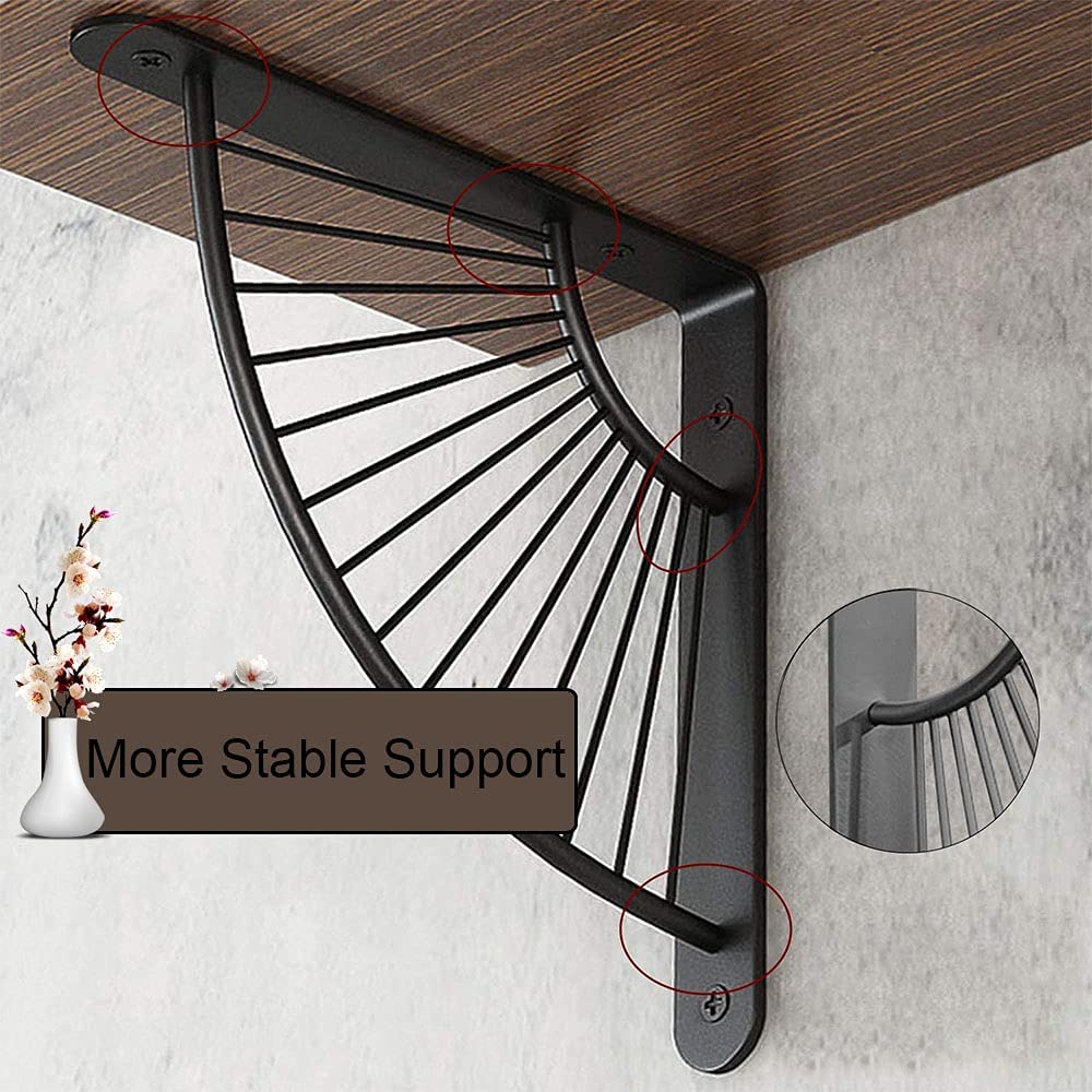 Set 2 suporturi raft, Metal, 15 x 15 cm, Negru - eMAG.ro