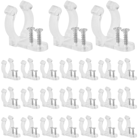 Set 50 cleme prindere, Plastic/PVC, Transparent - eMAG.ro