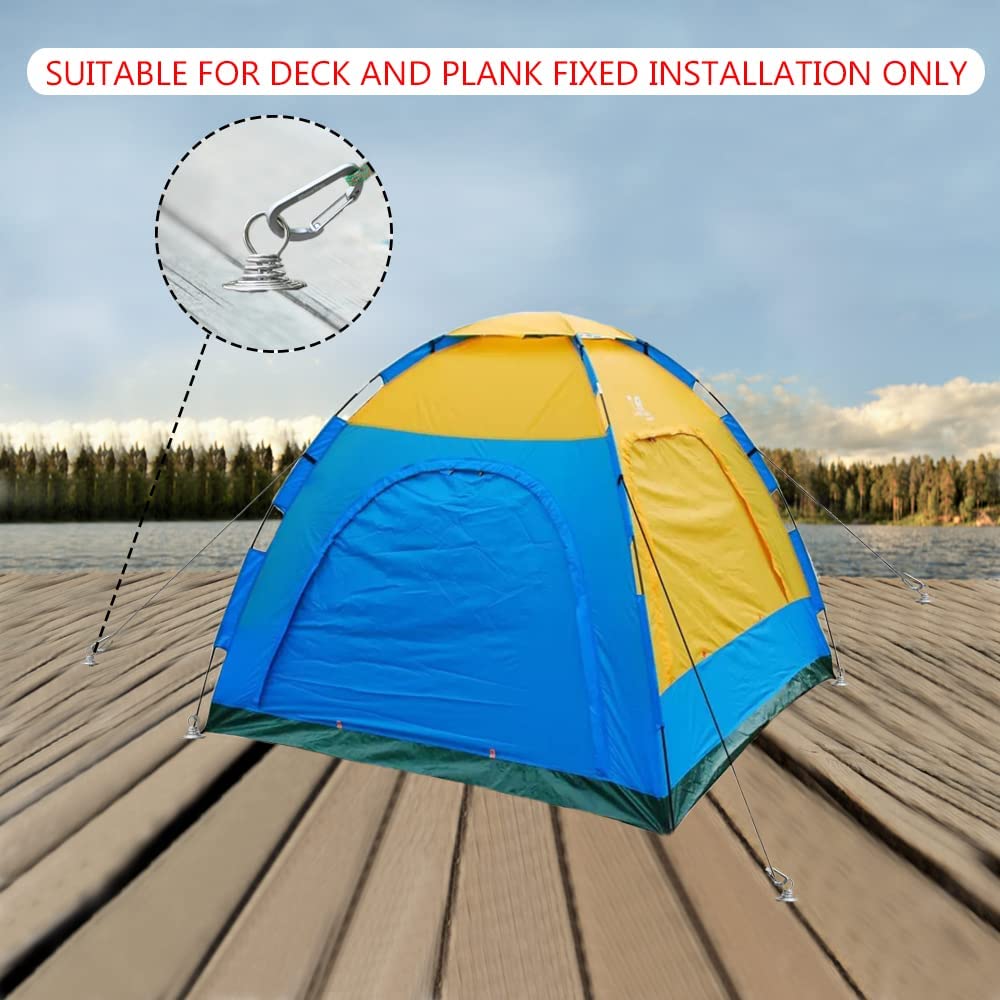 Set 10 carlige de ancorare cu carabinier pentru corturi si prelate ...