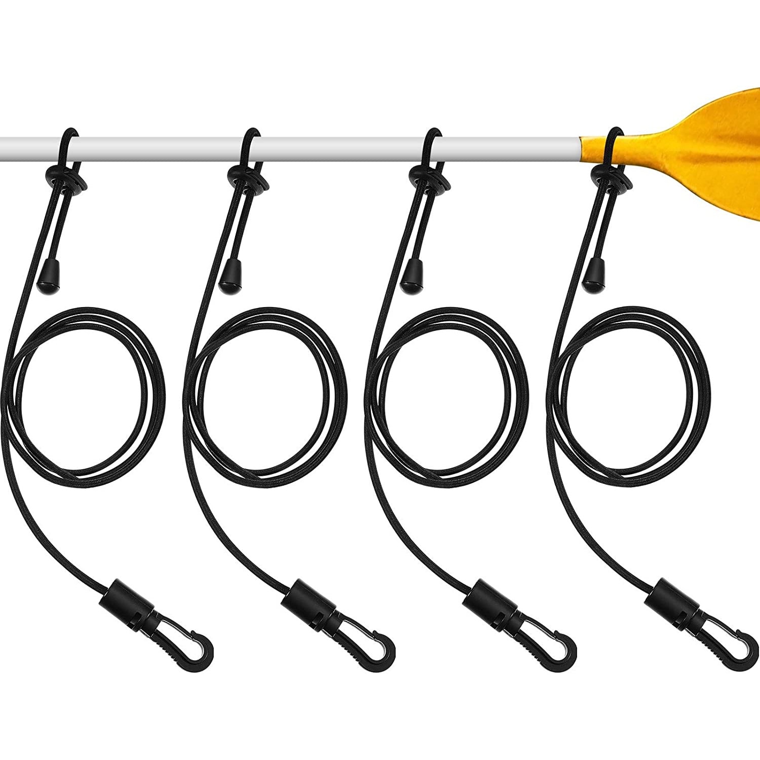 Set 4 tije caiac, Plastic, 1.2 m, Negru - eMAG.ro