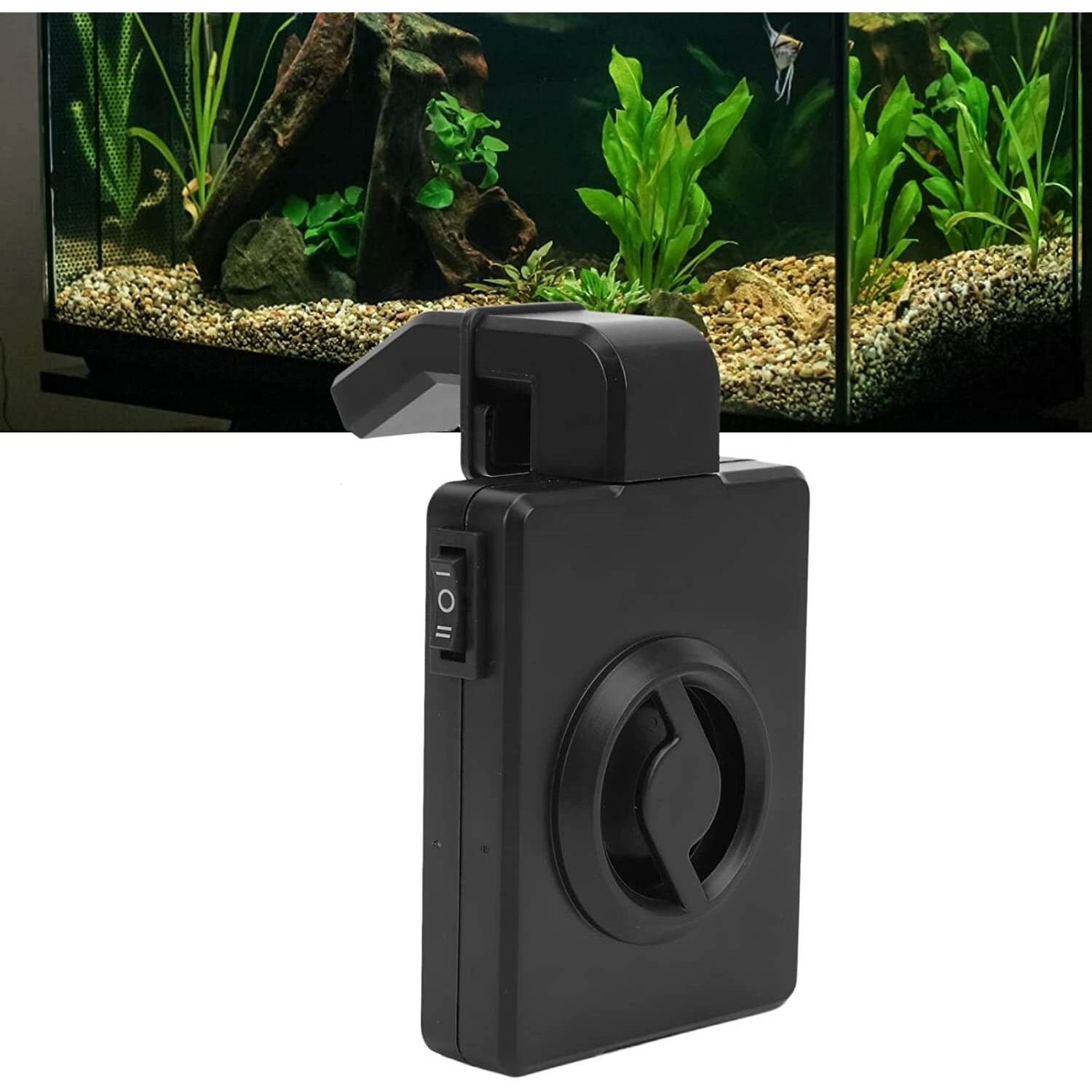 Ventilator de racire acvariu, Plastic, 100-240V, 10.5x6.5x2 cm, Negru ...