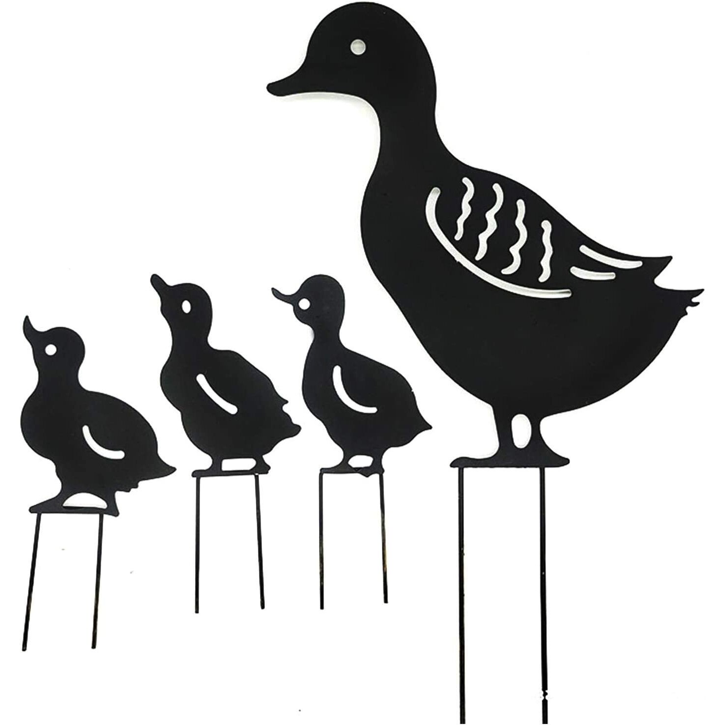Set 4 Decoratiuni de gradina, Model rata, Negru - eMAG.ro