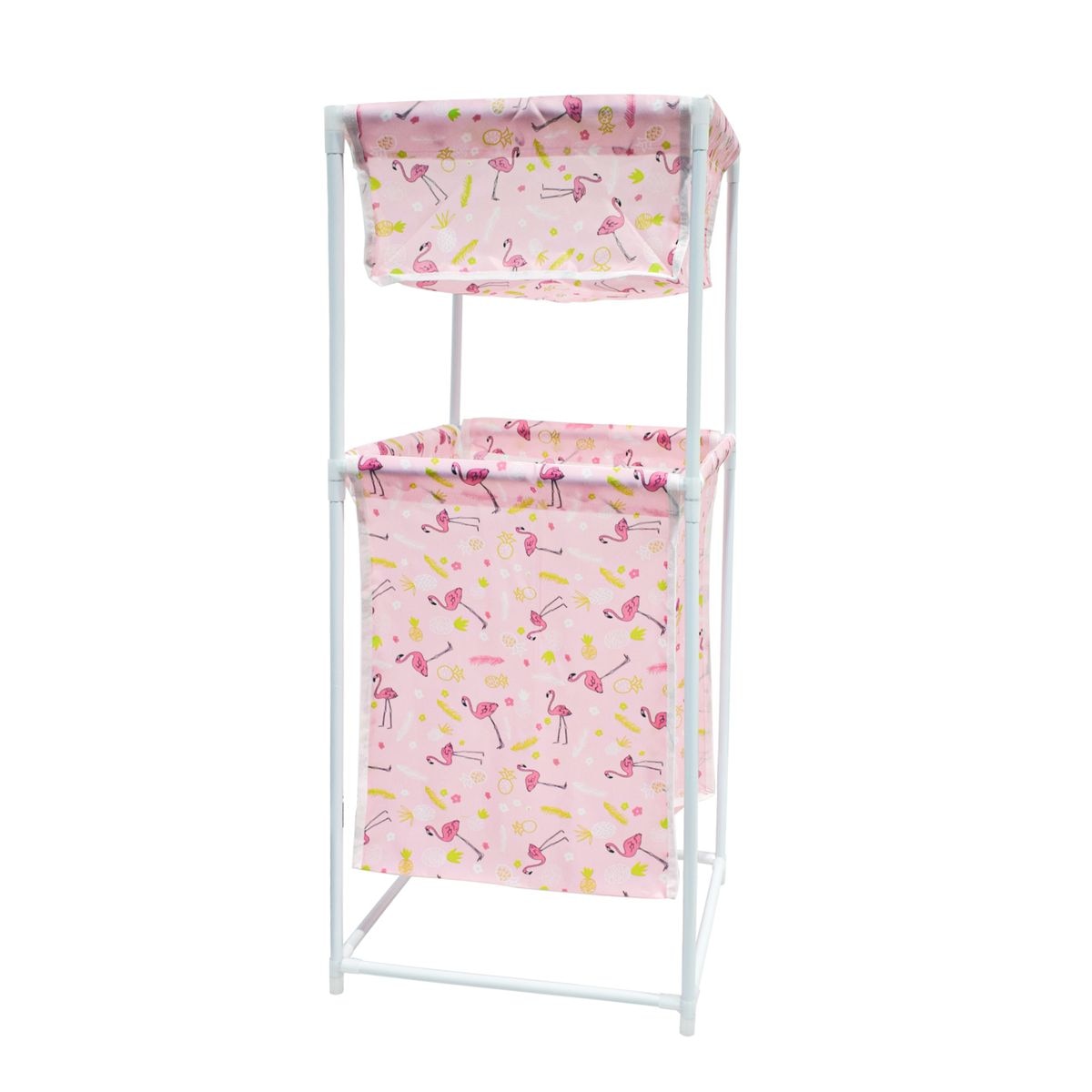 Cos de rufe, material textil, 2 niveluri, Naimeed D4839R, Roz ...