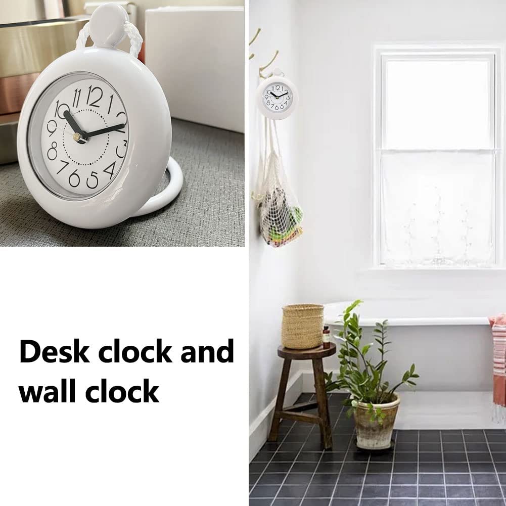 Ceas pentru baie, Plastic, Alb, 12x11.5x3.5 cm - eMAG.ro