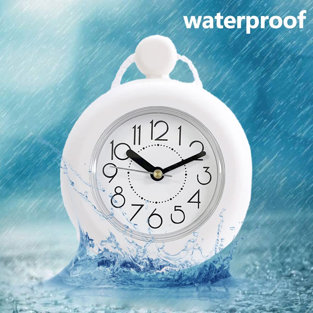 Ceas pentru baie, Plastic, Alb, 12x11.5x3.5 cm - eMAG.ro