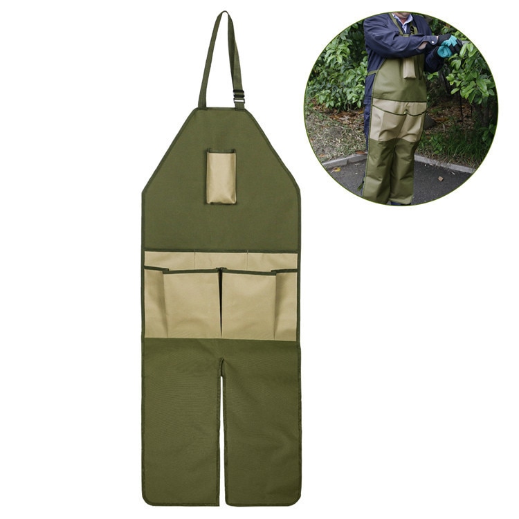 Sort pentru gradinar cu protectie pentru picioare, Impermeabil, Verde ...