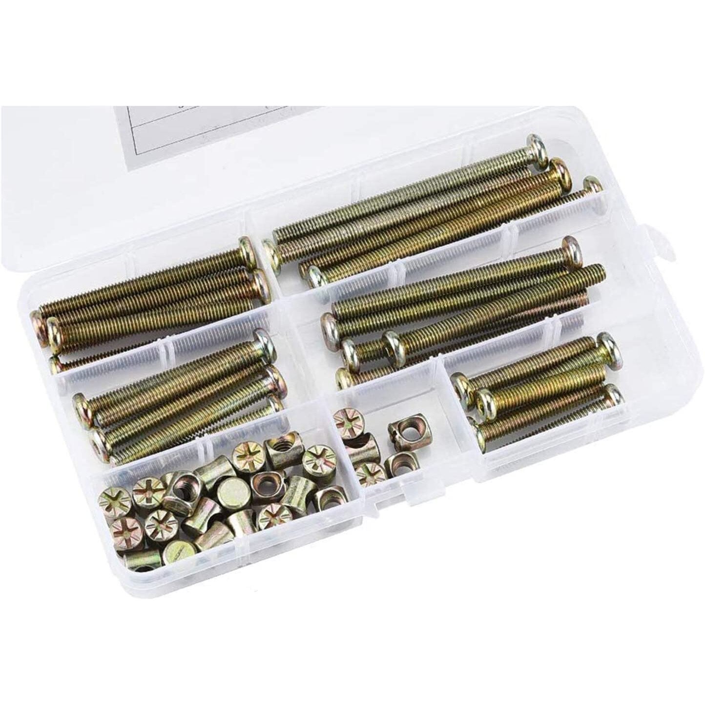 Set 50 suruburi cu cap hexagonal, Pentru mobila, Auriu - eMAG.ro