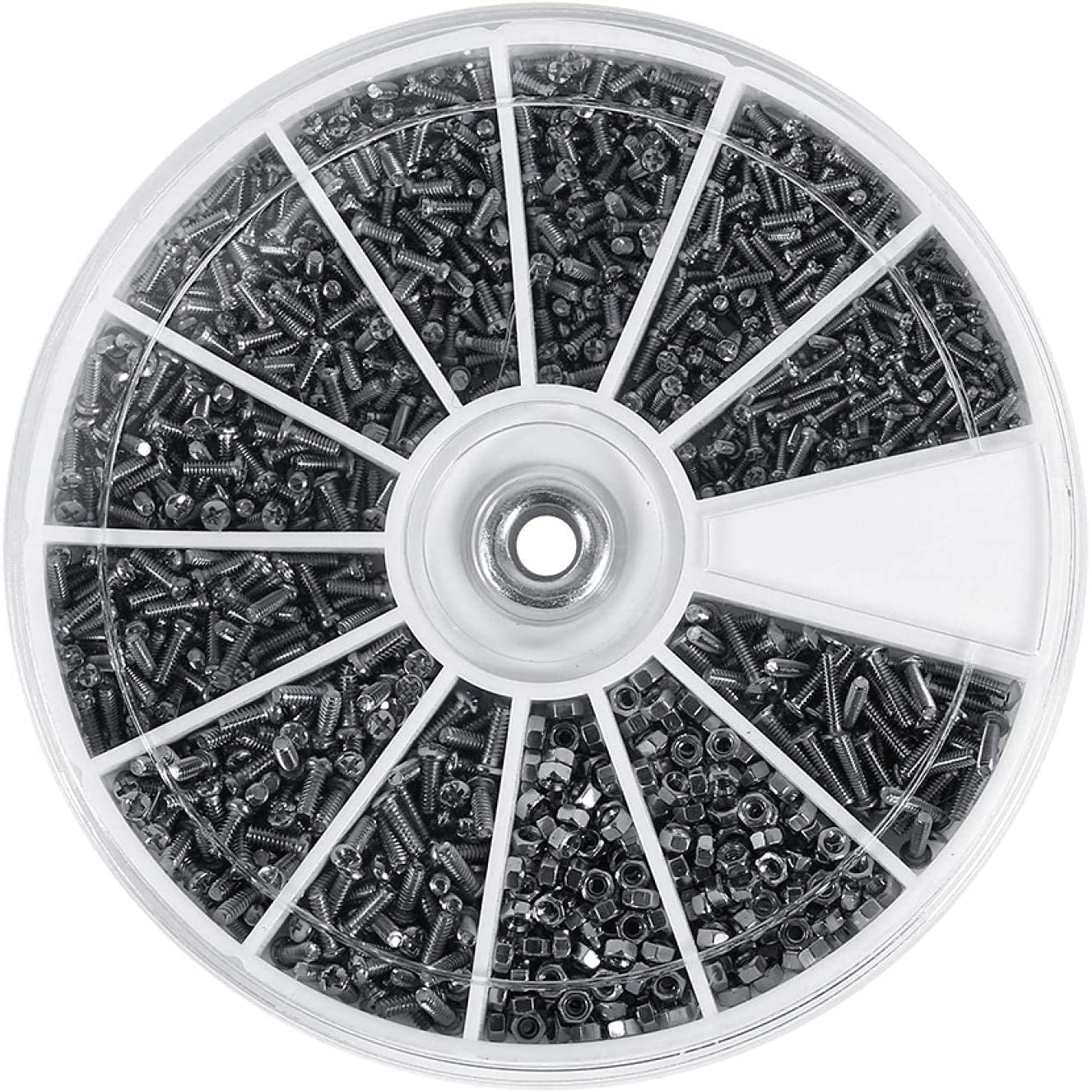 Set 600 suruburi/piulite, Inox, M1/M1.2/M1.4/M1.6, Argintiu - eMAG.ro
