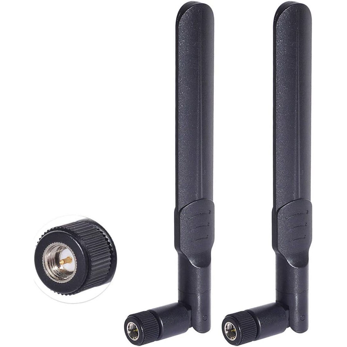 Set 2 antene pentru camera securitate Vedio, WiFi, 2.4GHz/5GHz, Negru ...