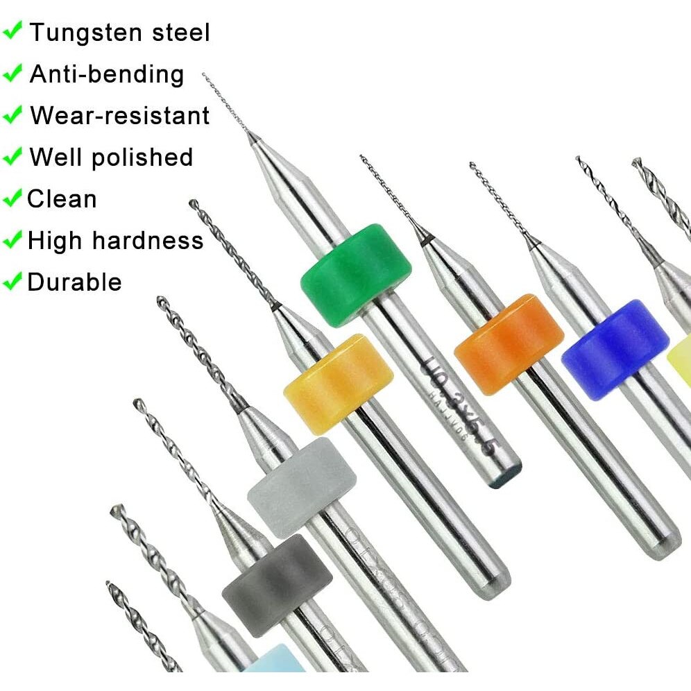 Set 10 burghie microcarbid PCB, Metal, Multicolor - eMAG.ro