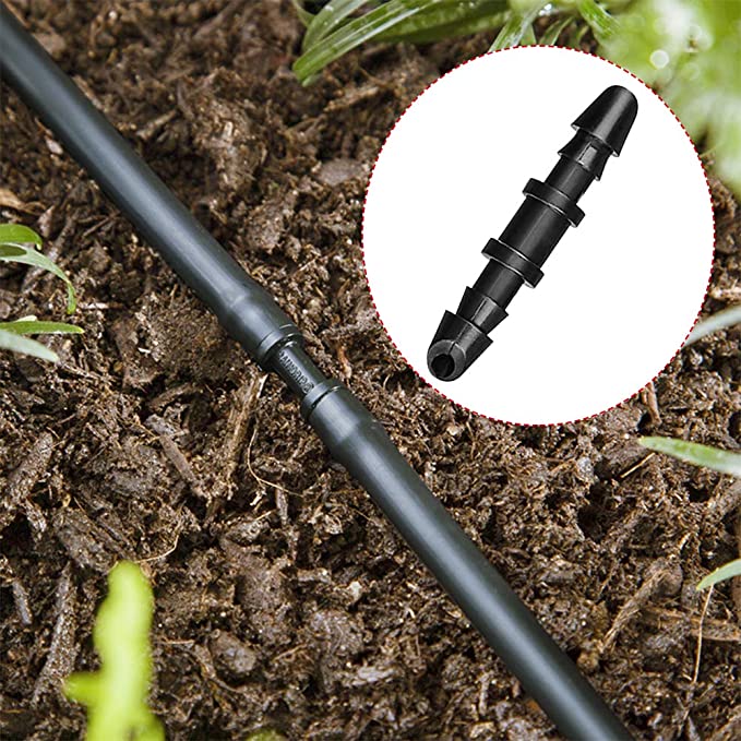 Set 200 piese sistem de irigare a gradinii, 1/4 inch, Negru - eMAG.ro