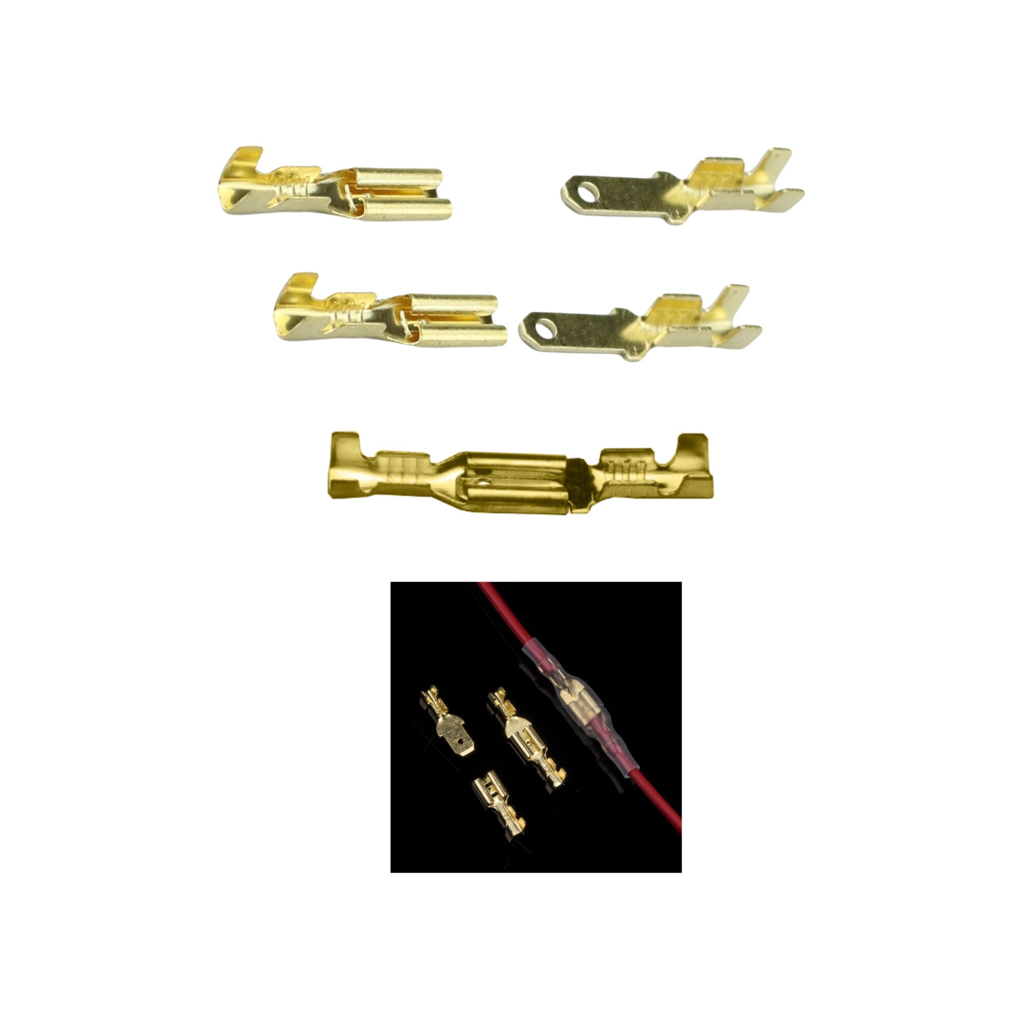 Set 30x Terminali Auto, Mama-Tata 2.8mm, Pini Auriti, pentru Electrica ...