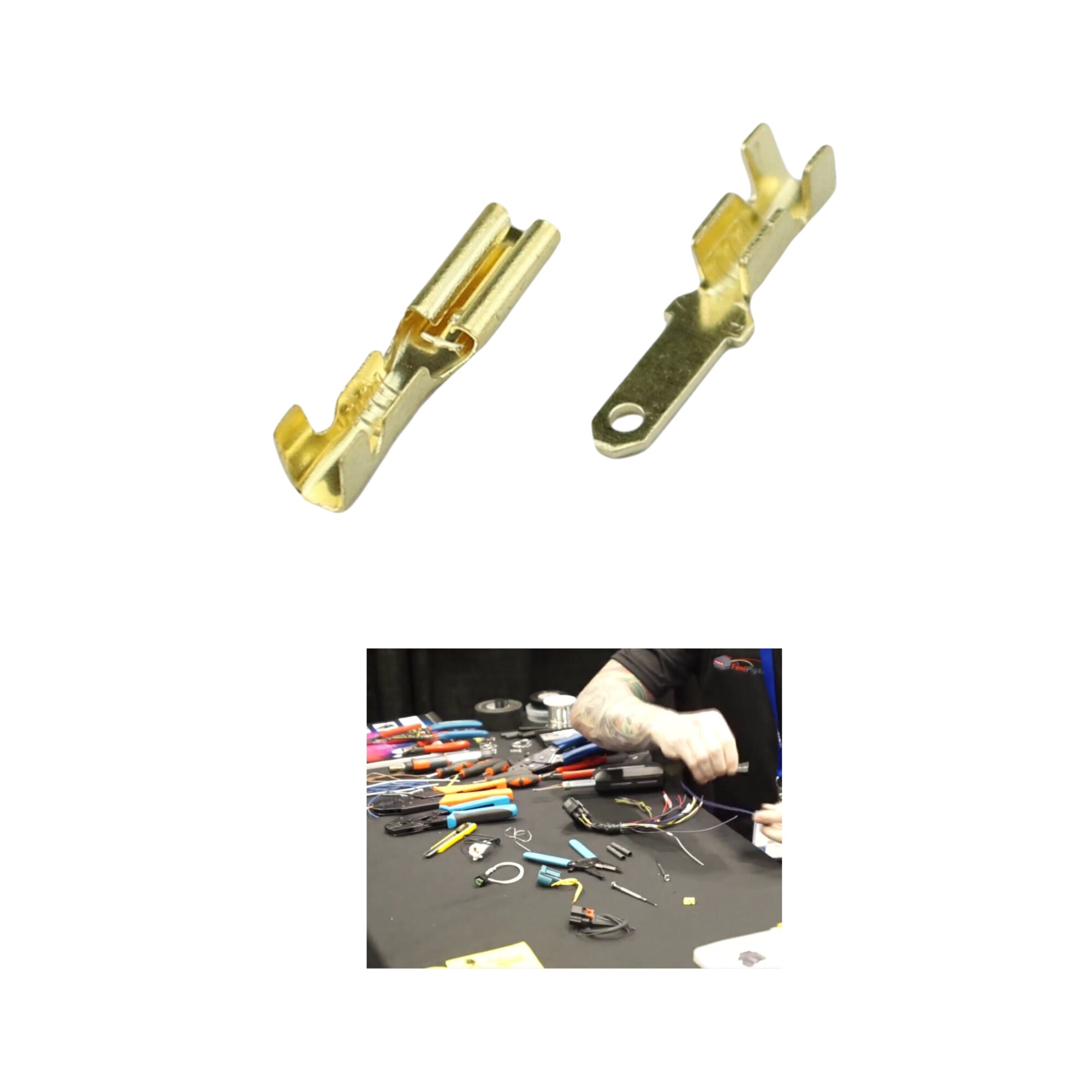 Set 30x Terminali Auto, Mama-Tata 2.8mm, Pini Auriti, pentru Electrica ...