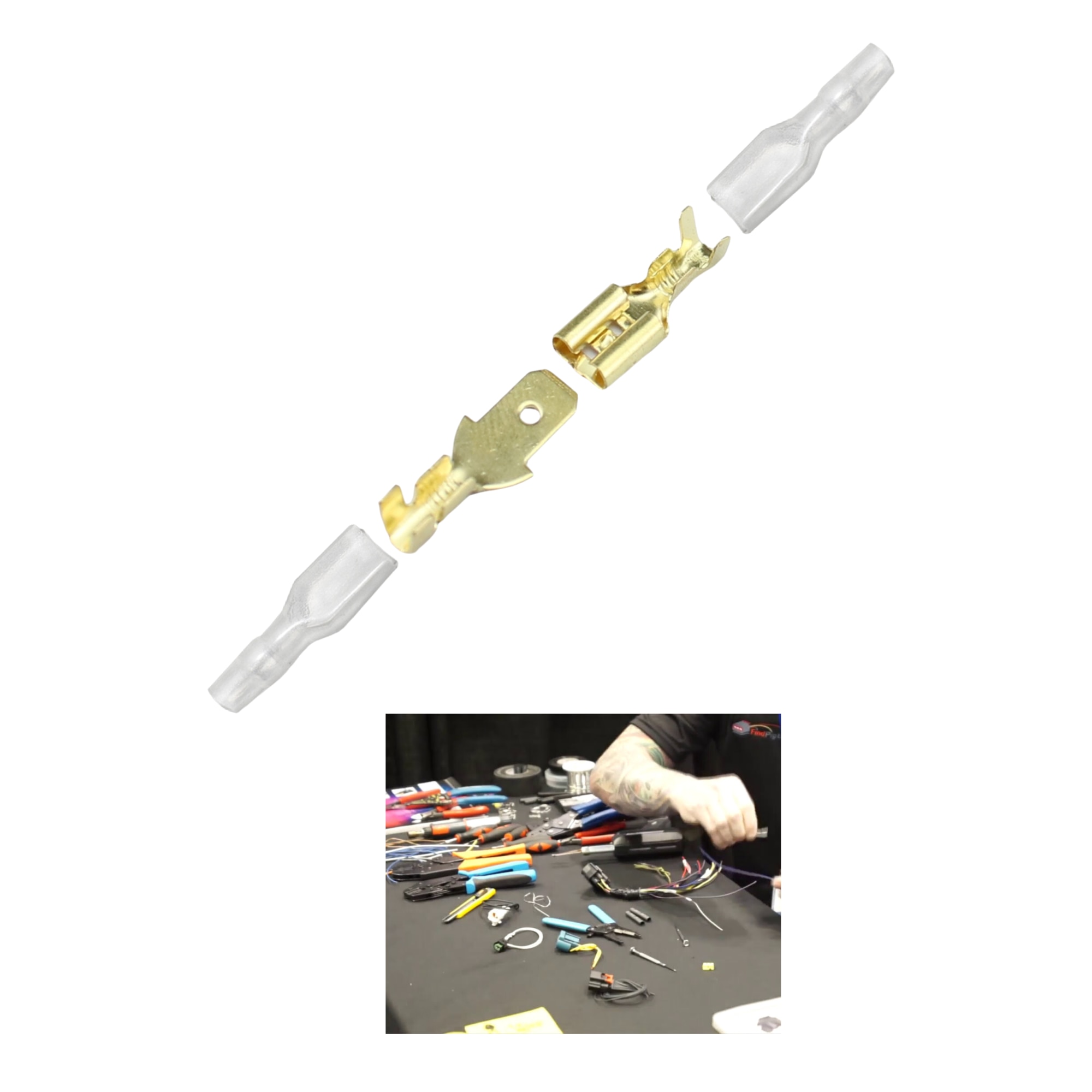 Set 30x Terminali Auto, Mama-Tata 4.8mm, Pini Auriti, Waterproof ...