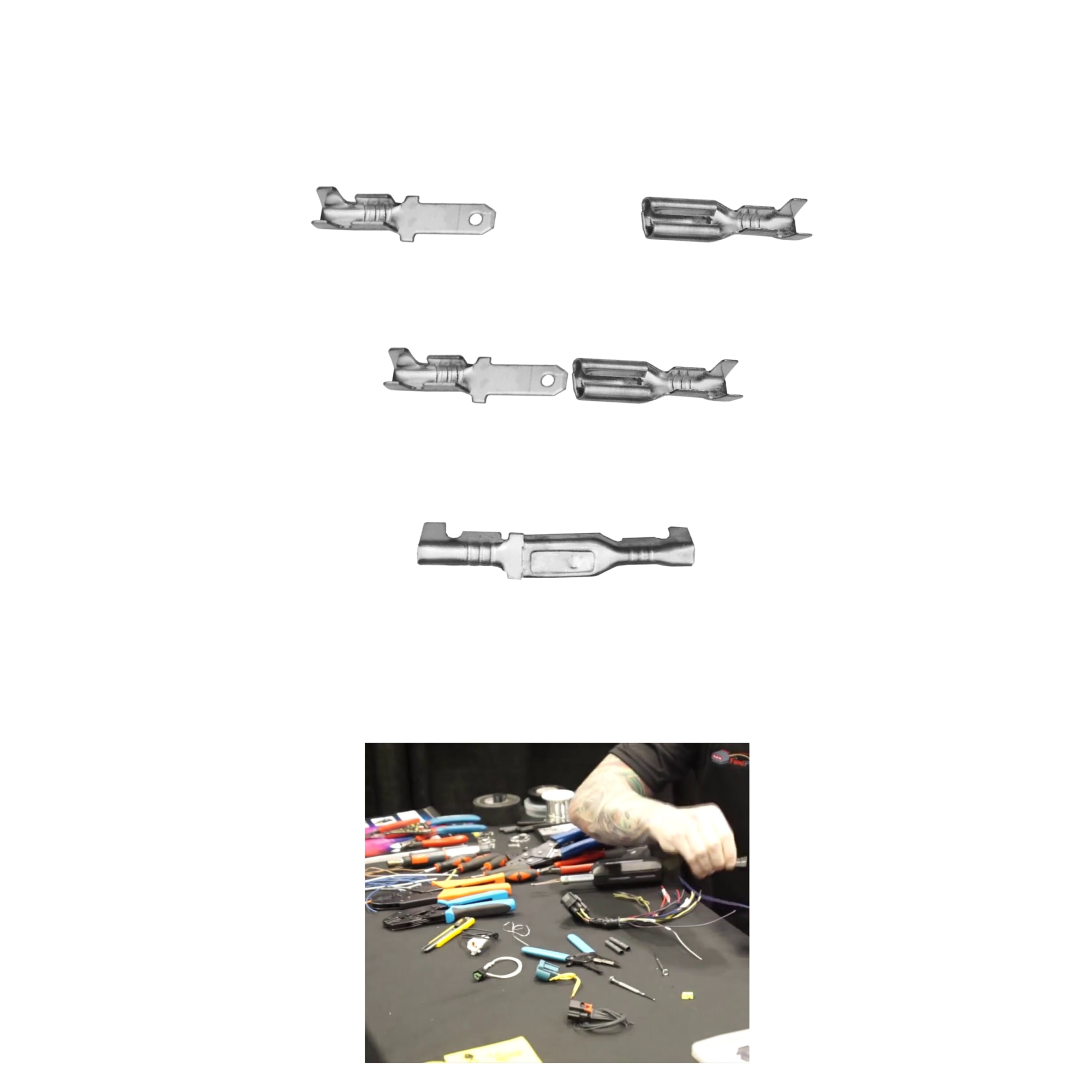 Set 30x Terminali Auto, Mama-Tata 2.8mm, pentru Electrica, Automotive ...