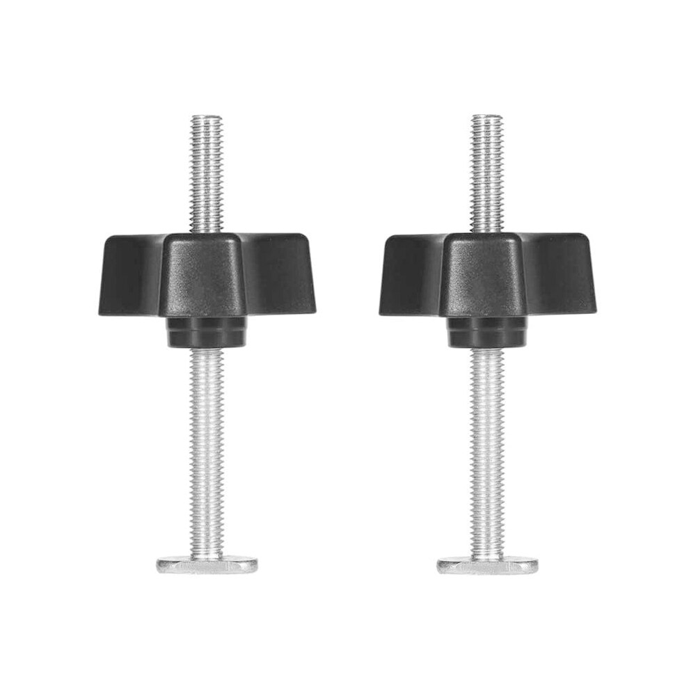 Set 2 cleme fixare lemn, Cu suruburi, Negru/Argintiu - eMAG.ro