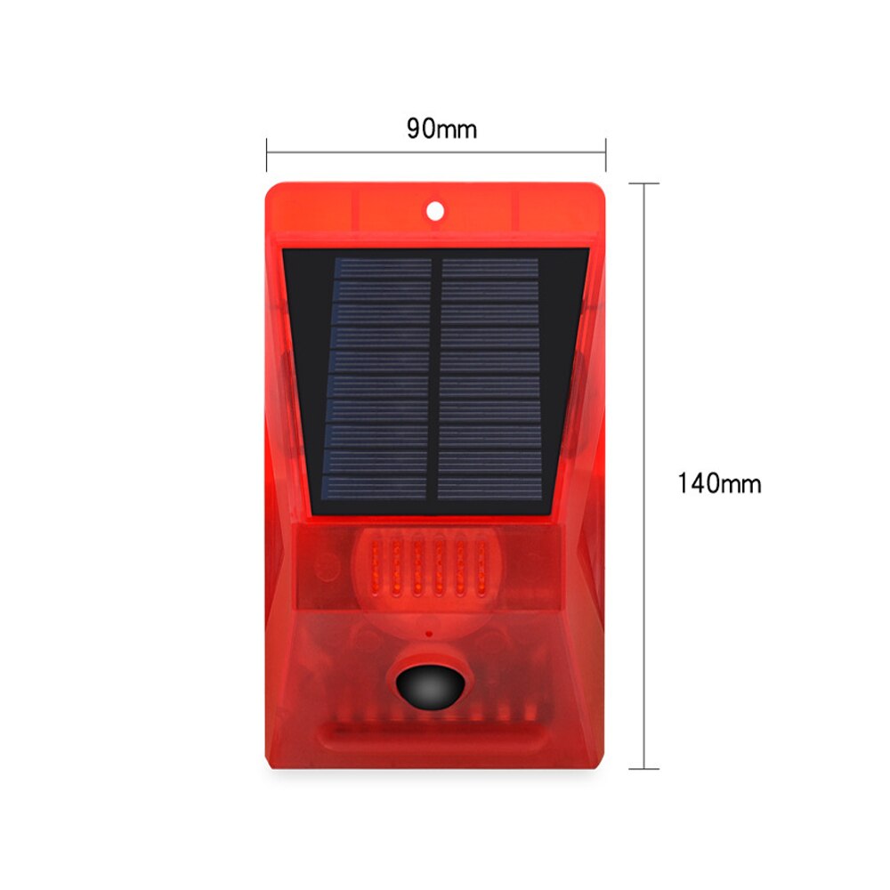 Alarma solara LED, ABS, IP65, Senzor de miscare, Rosu/Negru - eMAG.ro