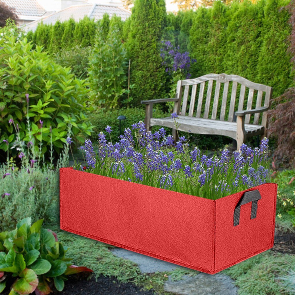 Pat pentru cultivare plante, Textil, 40x30x20cm, Rosu - eMAG.ro