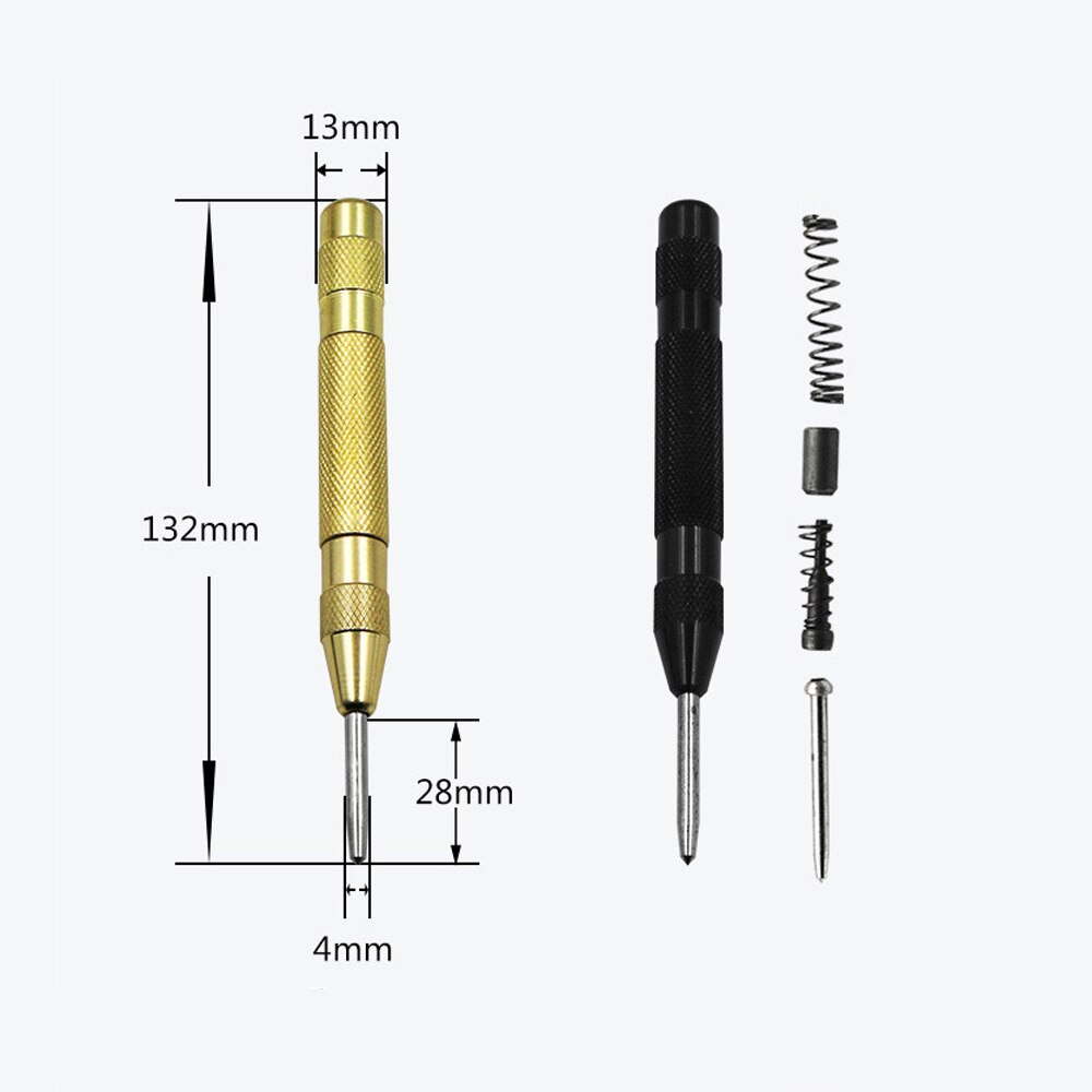Set 7 poansoane centrale automate cu impact reglabil, Otel/Alama - eMAG.ro