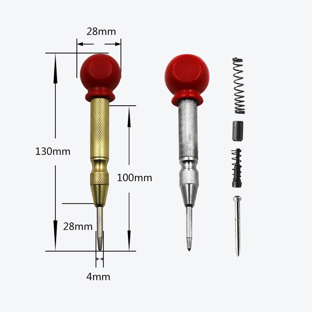 Set 7 poansoane centrale automate cu impact reglabil, Otel/Alama - eMAG.ro