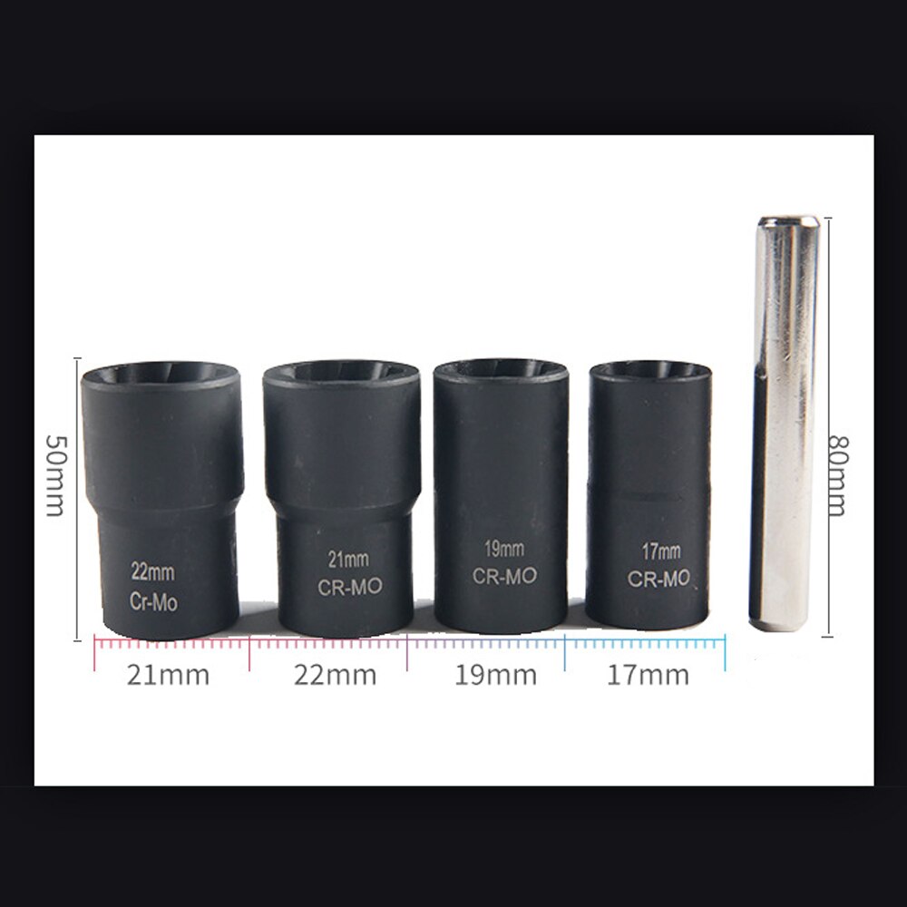 Set extractor suruburi, Otel, 5 buc, Negru/Albastru - eMAG.ro