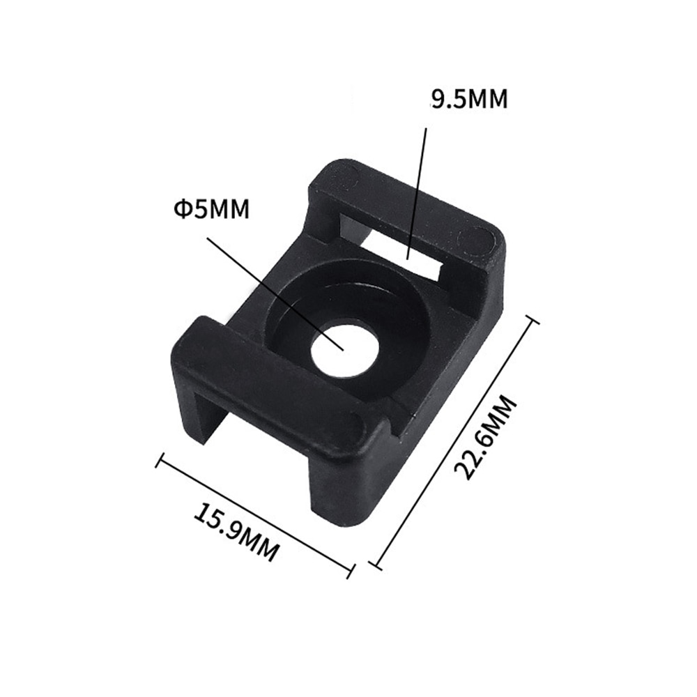 Set 500 suporturi prindere cabluri, 22.6x15.9mm, Negru - eMAG.ro