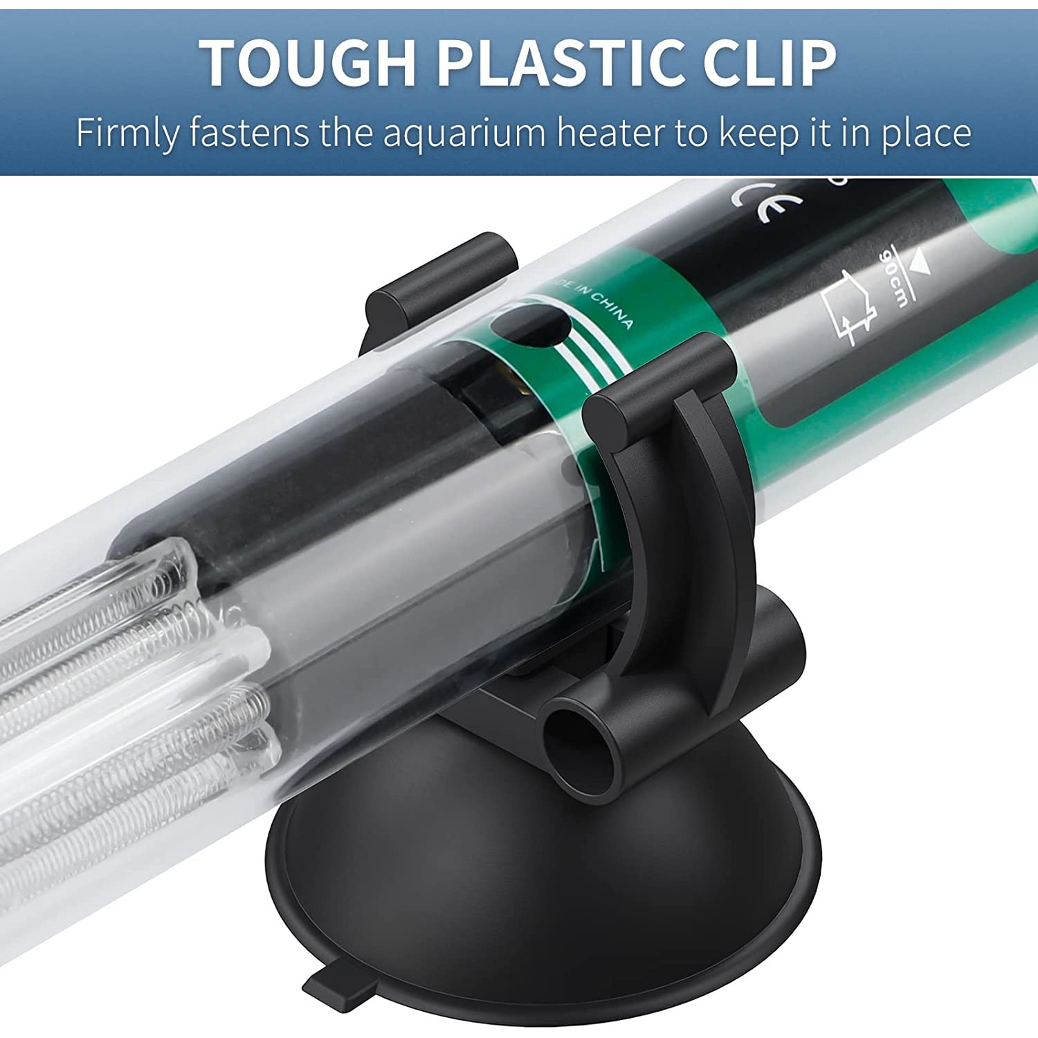Set 12 incalzitoare cu ventuza pentru acvariu, PVC, Negru - eMAG.ro