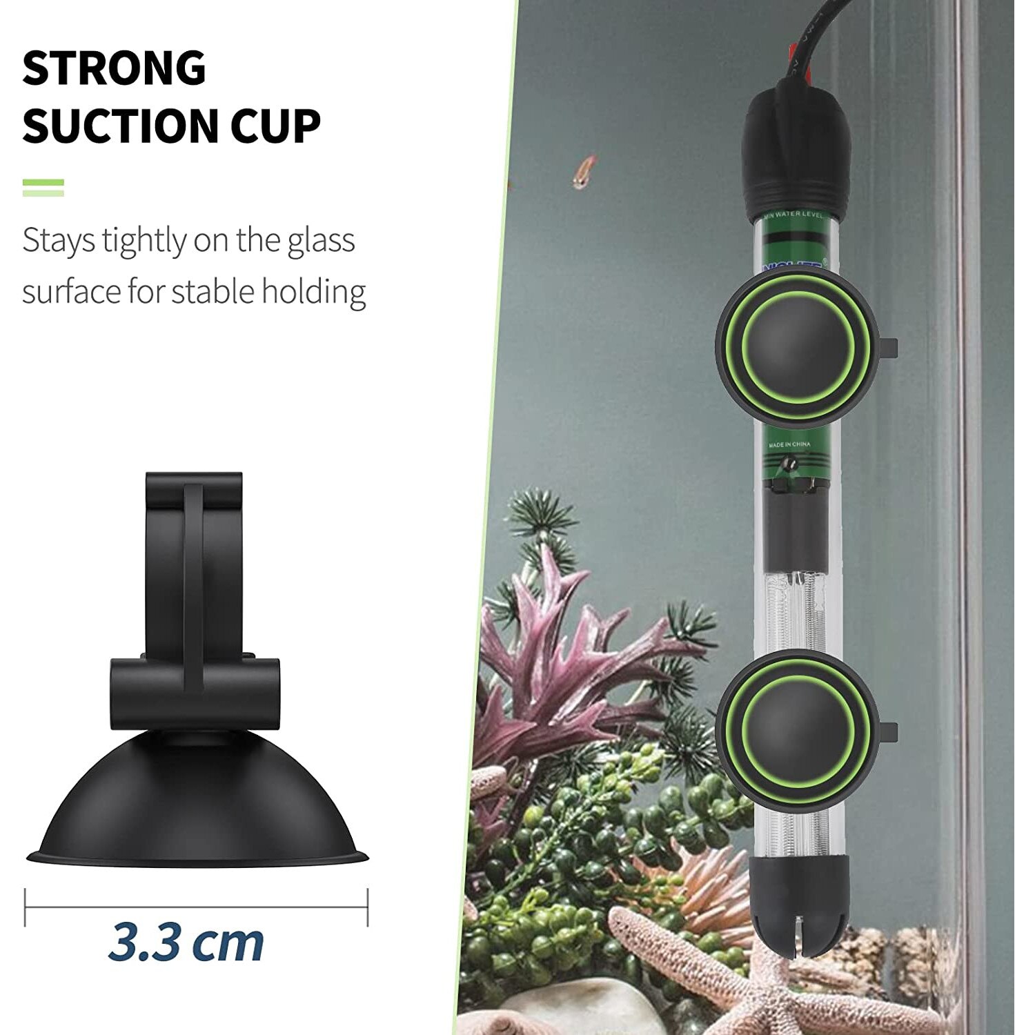 Set 12 incalzitoare cu ventuza pentru acvariu, PVC, Negru - eMAG.ro