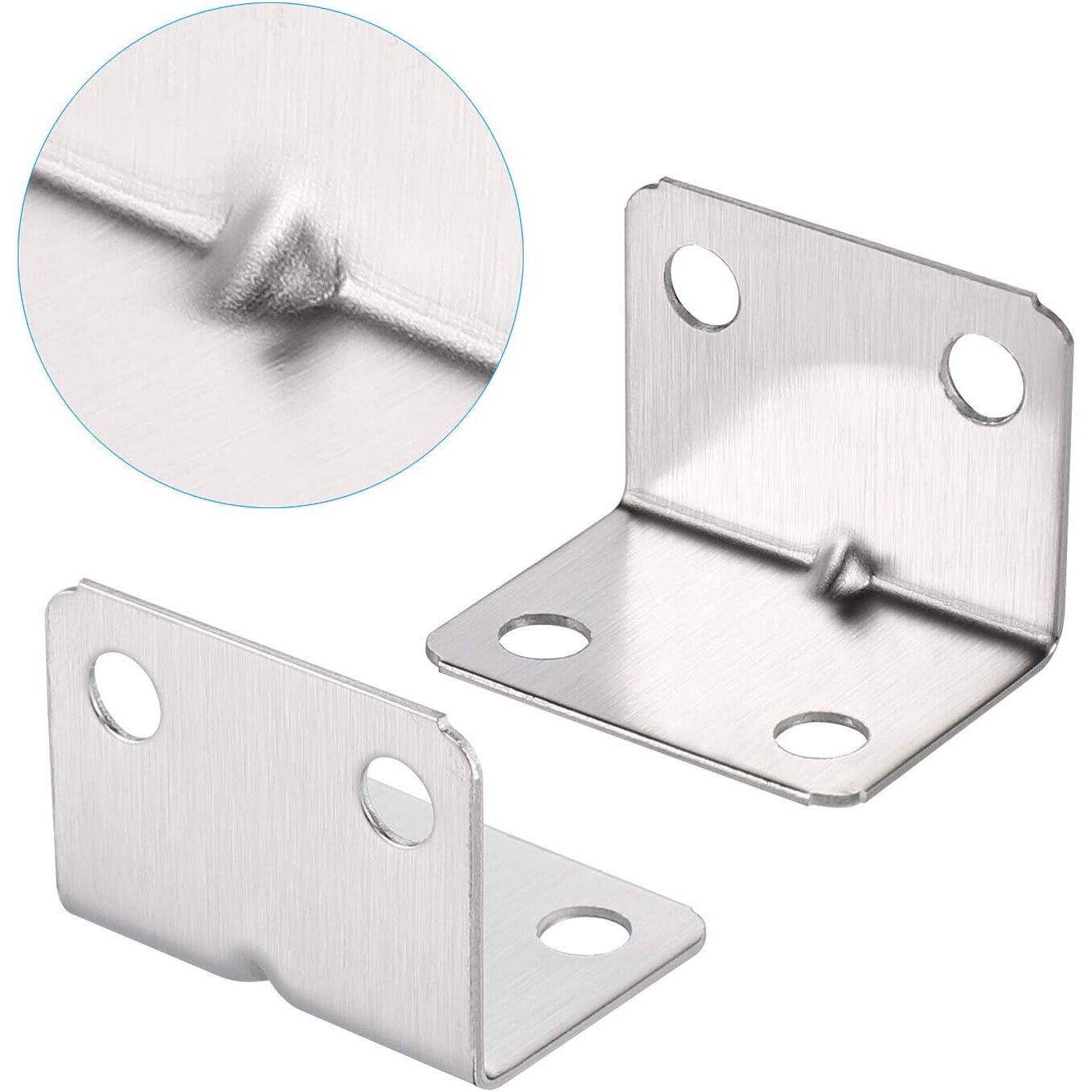 Set 100 suporturi coltare din otel inoxidabil, 90 grade, rezistente ...