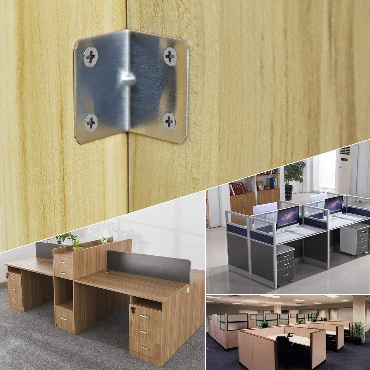 Set 100 suporturi coltare din otel inoxidabil, 90 grade, rezistente ...