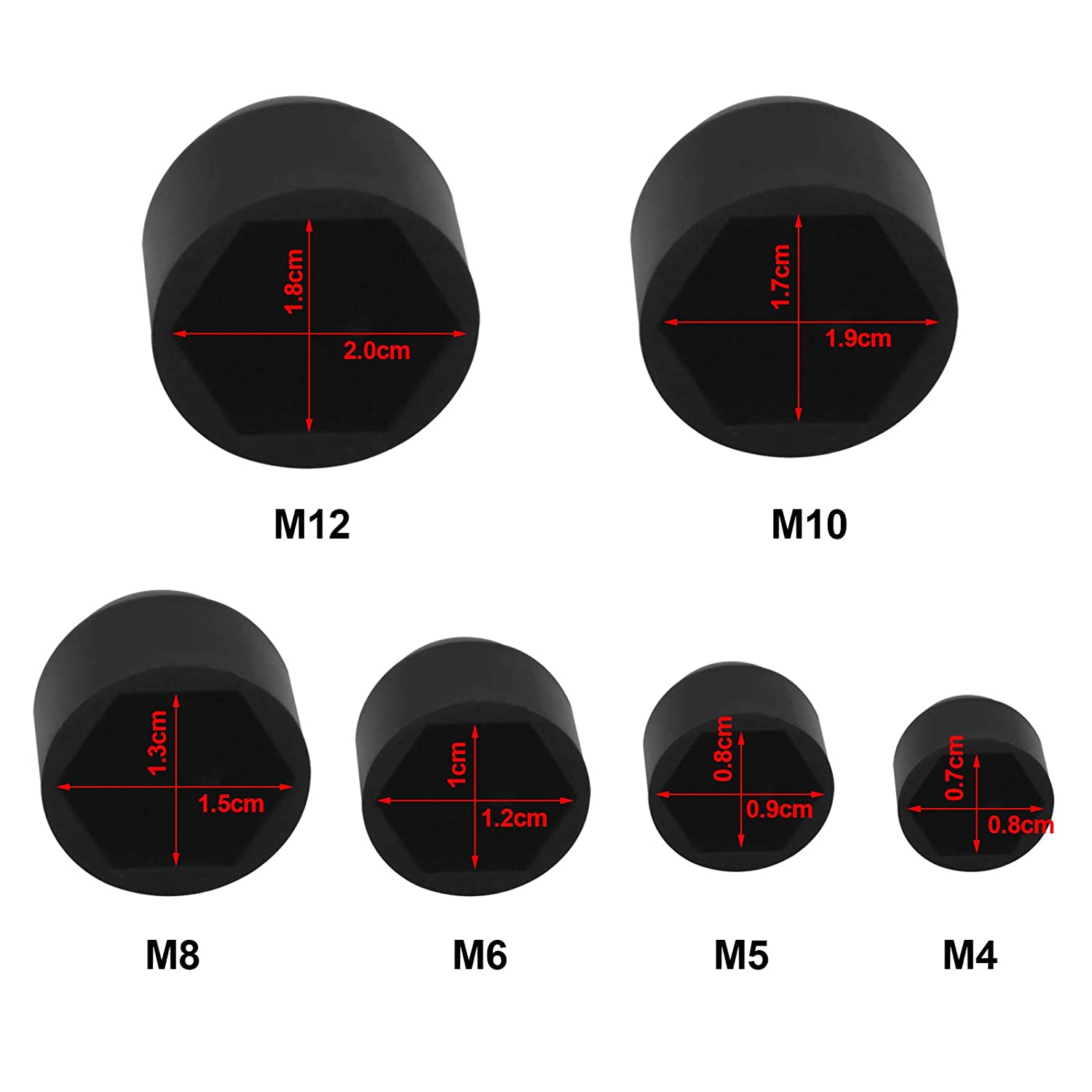Set 145 capace suruburi, Plastic, Negru - eMAG.ro