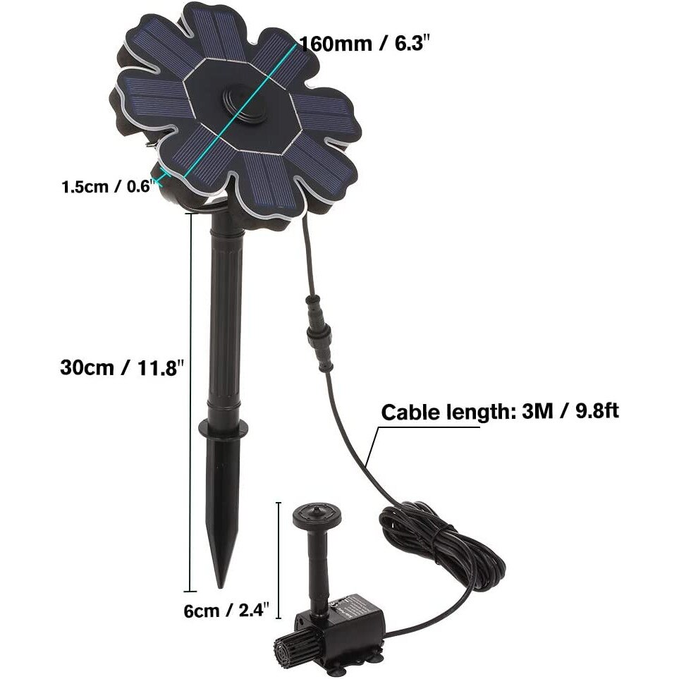 Pompa apa solara, 8.5mm, Universal, Negru - eMAG.ro