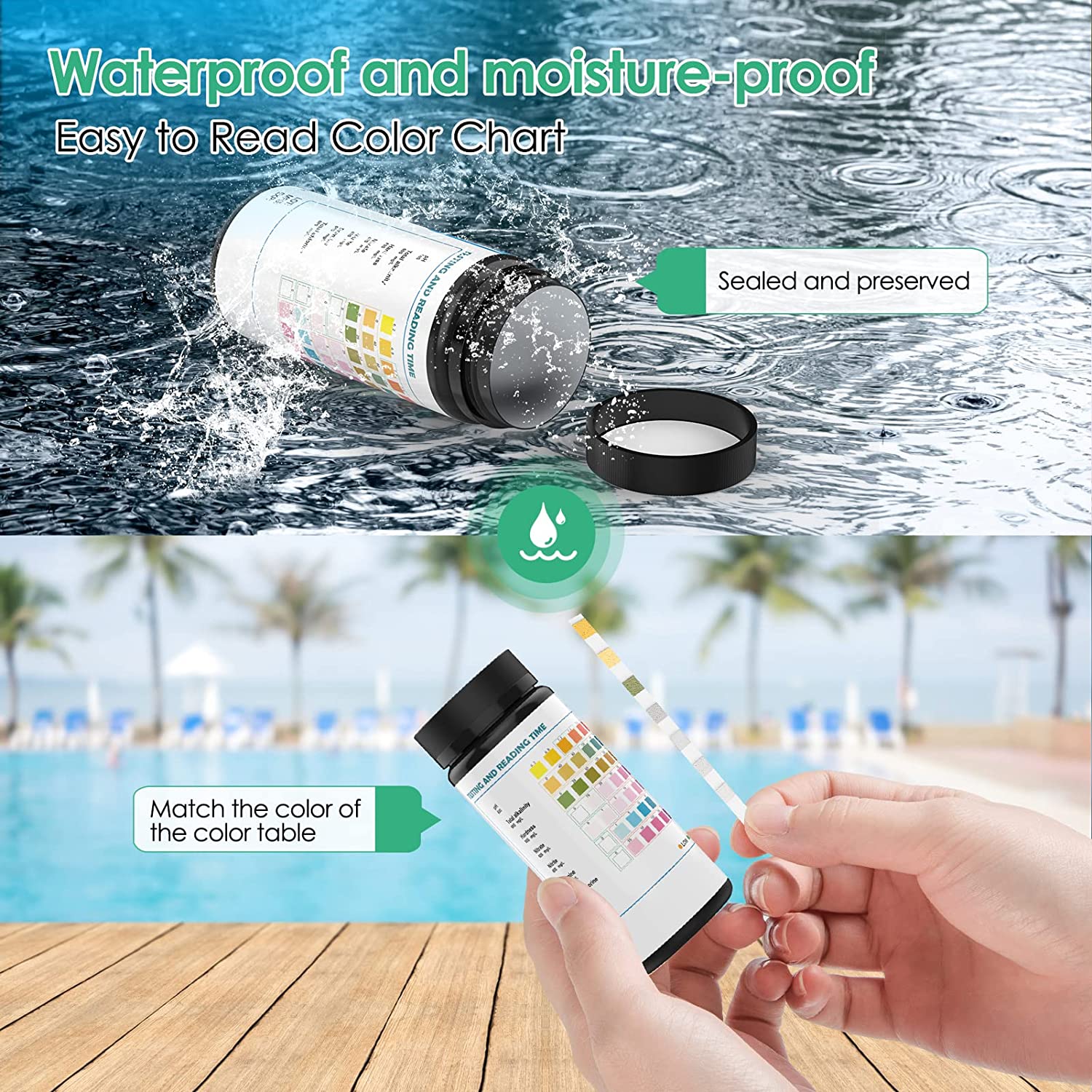 Set 50 benzi de testare PH pentru piscina - eMAG.ro