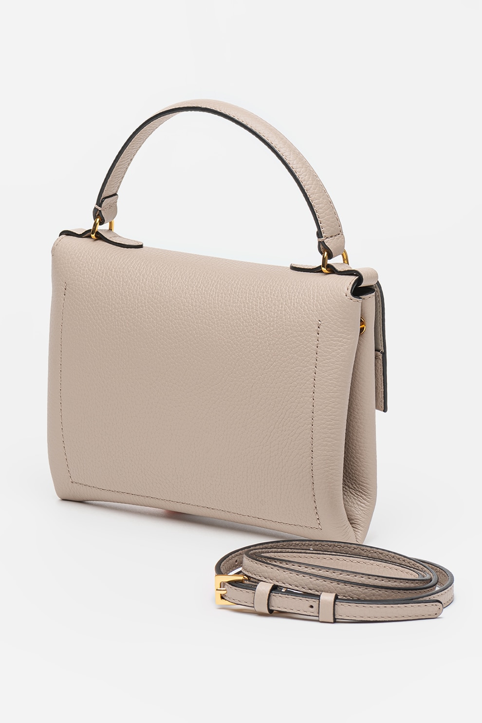 COCCINELLE, Geanta crossbody de piele Arlettis, Grej - eMAG.ro