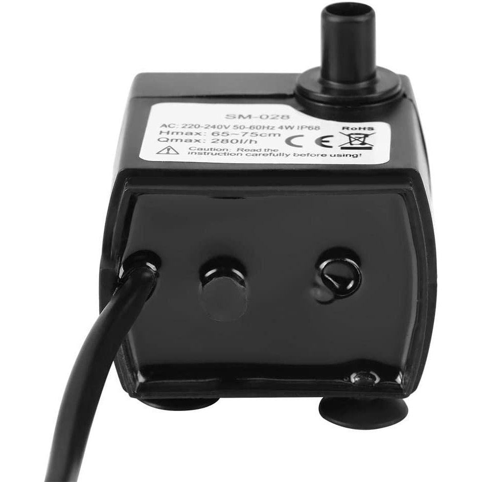 Mini pompa apa submersibila acvariu/iaz, Plastic, 4 W, 280 l/h, 48 x 46 ...