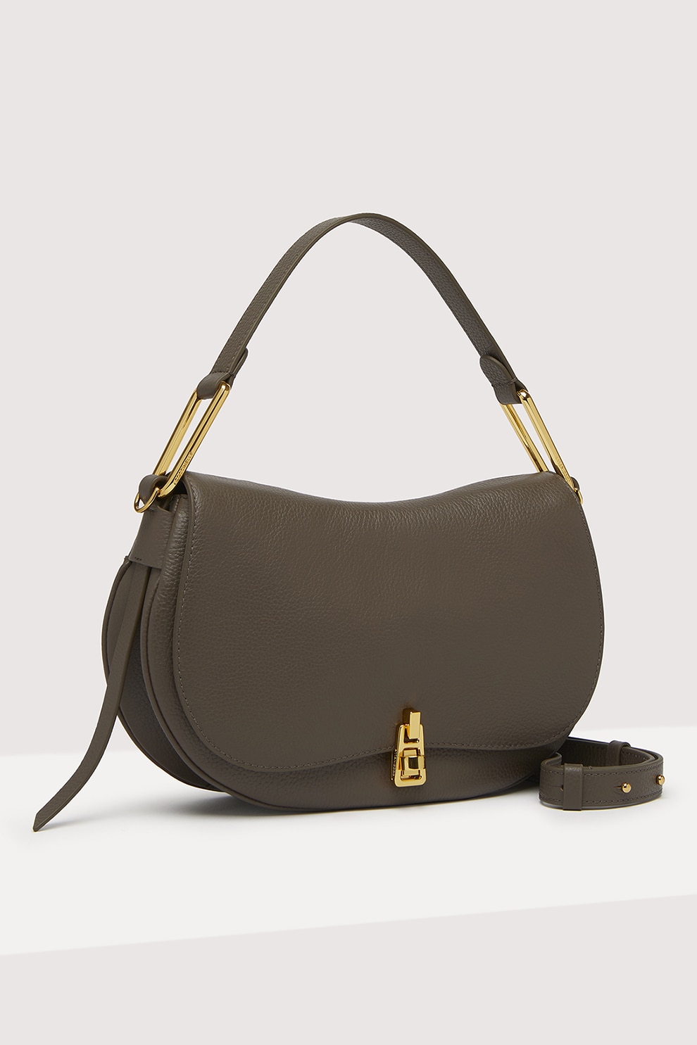 COCCINELLE, Geanta de piele cu clapa Magie, Maro inchis - eMAG.ro