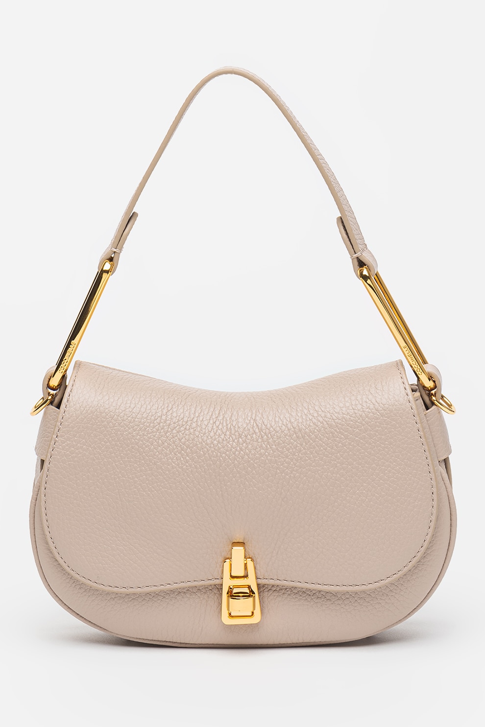 COCCINELLE, Geanta de piele cu maner si clapa Magie, Grej - eMAG.ro