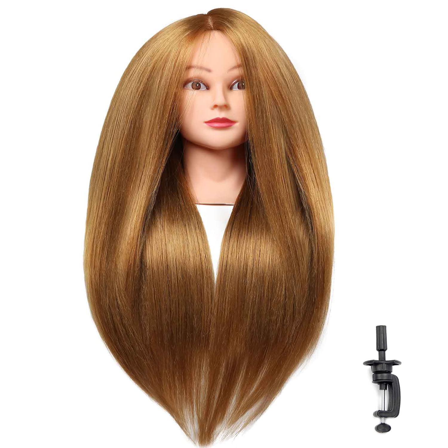 Cap manechin Ardette, CP, Auriu, 65cm, des, pentru frizerie coafor, cu ...