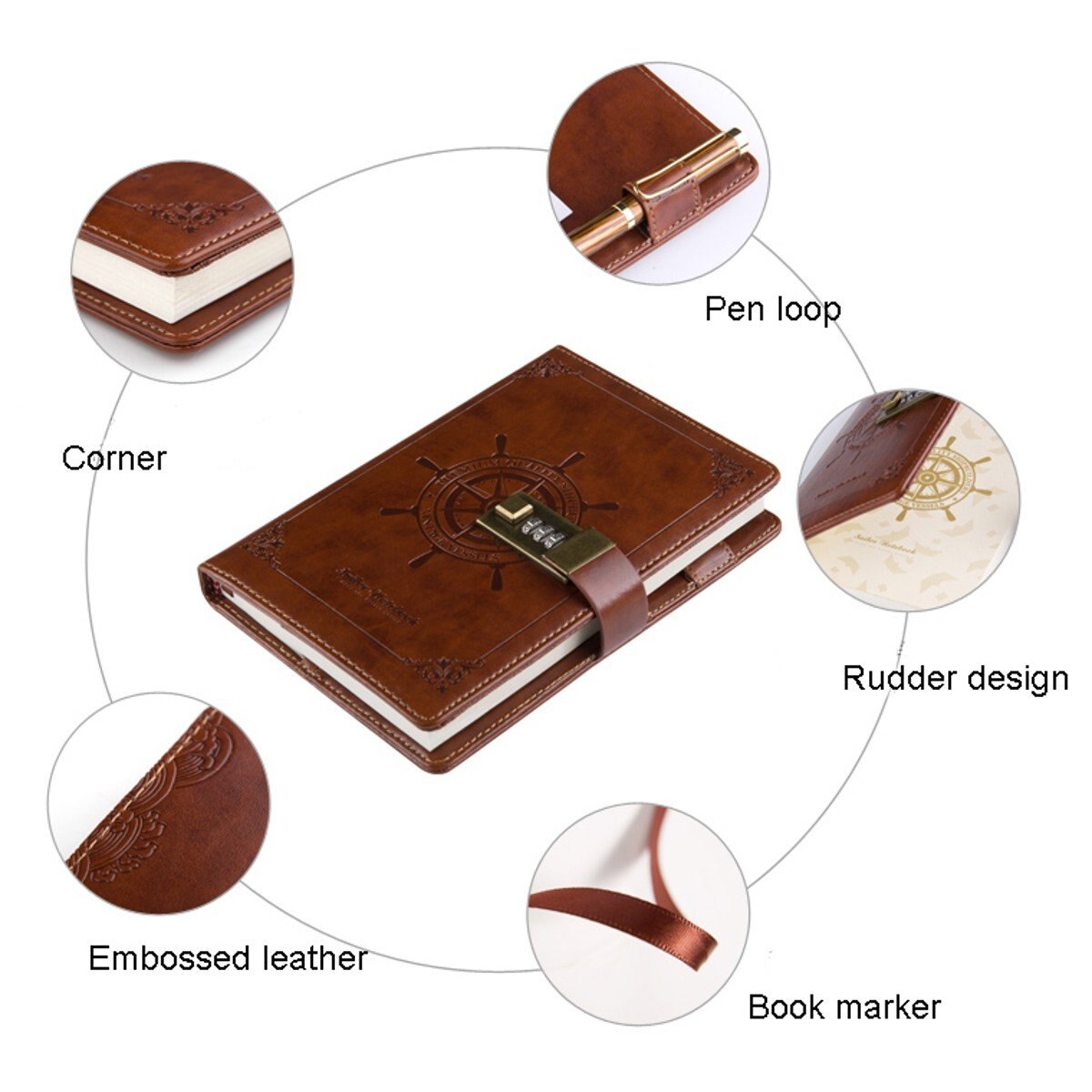 Caiet cu lacat, Piele PU, B6 224Pagini - eMAG.ro