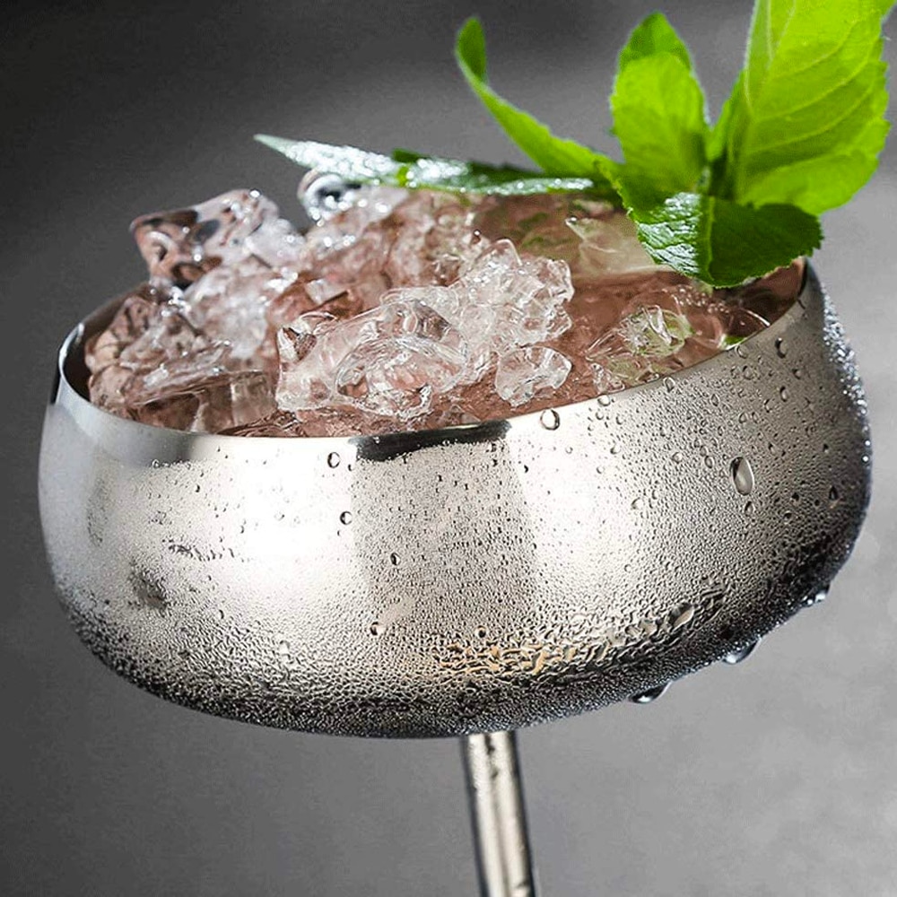 Set 2 pahare cocktail, Quasar & Co.®, otel inoxidabil, h 16 cm, 400 ml ...